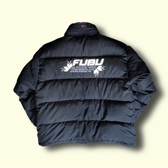 FUBU | Jackets & Coats | Vtg Fubu Jacket Mens Xl Black Down Puffer Coat All Weather 9s Y2k Hip ...